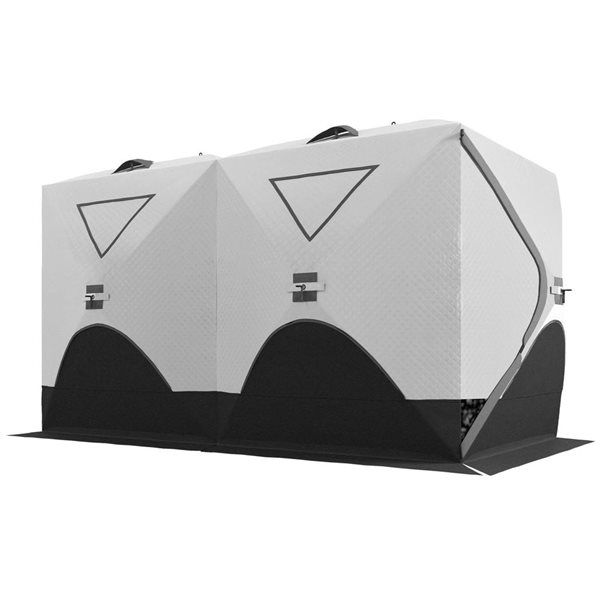 Outsunny Grey Portable 8-Person Pop-Up Ice Shelter AB1-004V00LG | RONA