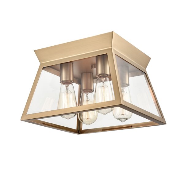 Plafonnier carré encastré à 4 lumières Lucian d'Artcraft Lighting 12 po ...