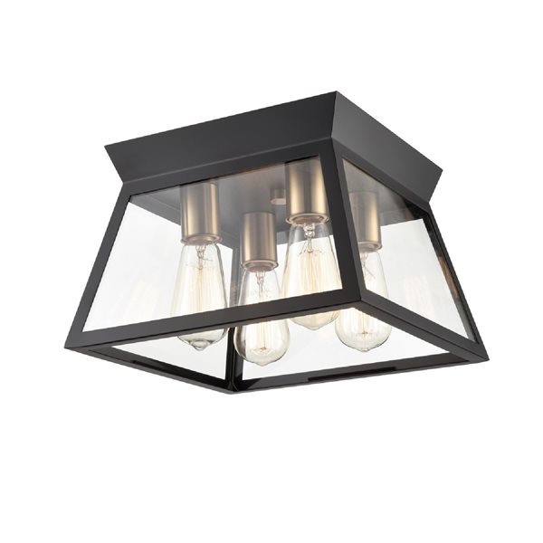 Plafonnier carré encastré à 4 lumières Lucian d'Artcraft Lighting 12 po ...