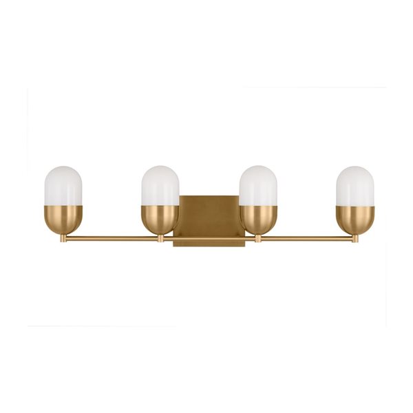Generation Lighting Foster 4-Light Brass Extra Large Vanity Light Bar ...