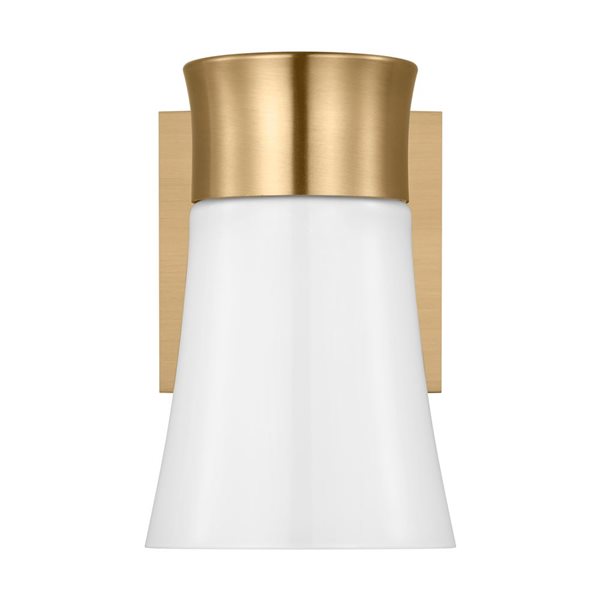 Generation Lighting Roy 1-Light Brass Small Vanity Light DJV1081SB | RONA