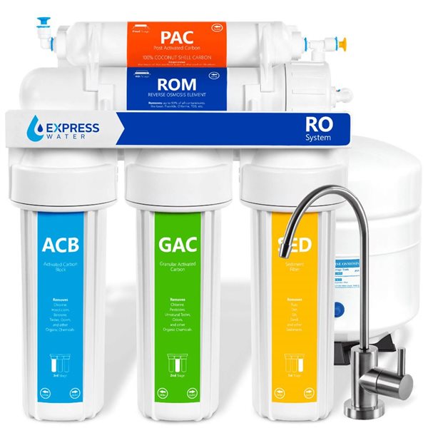 Express Water 5 Stage RO Filtration Reverse Osmosis Filtration System ...
