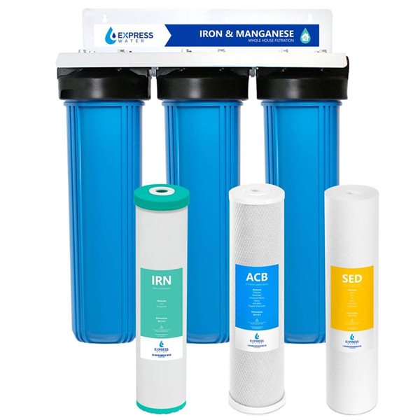 Express Water 3-Stage Iron & Manganese Filter Whole House Water ...