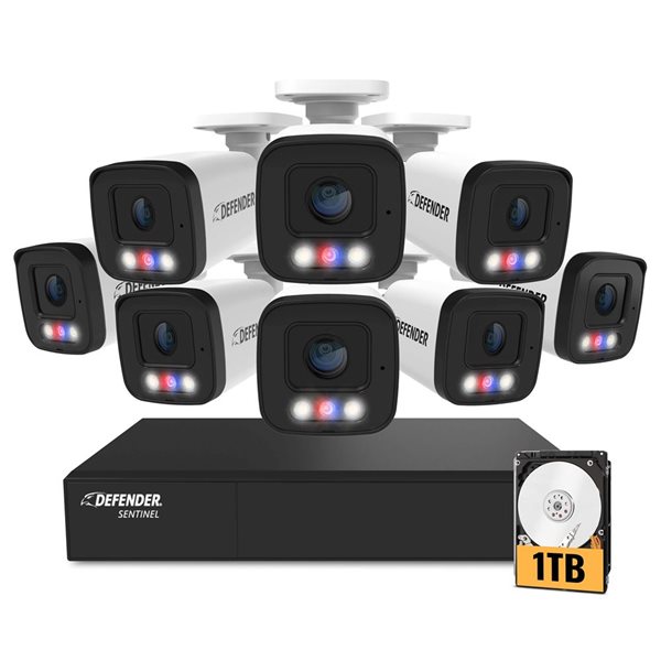 Defender Sentinel AI Powered 4K Ultra HD Wired 8 Channel PoE NVR ...