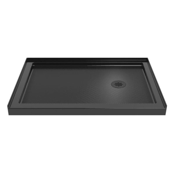 Turin LowStep 48x36x2.5-in Slip-Resistant Acrylic Alcove Shower Base w ...
