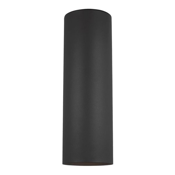 Generation Lighting Outdoor Cylinders 6 W X 18 25 In H Black Metal 2