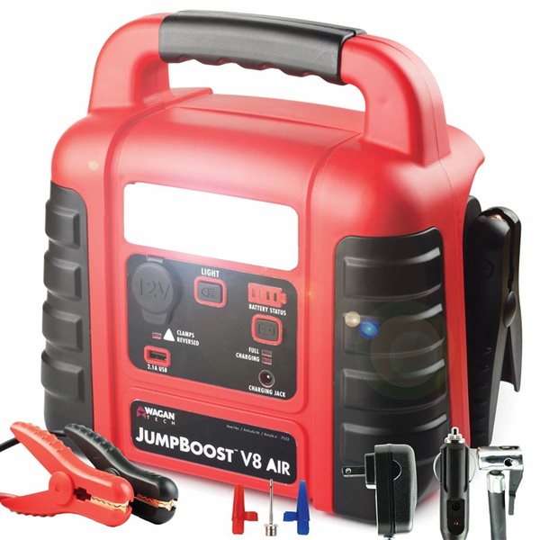 Wagan JumpBoost V8 Air All-in-One Jump Starter/Power Bank w/ Inflator ...