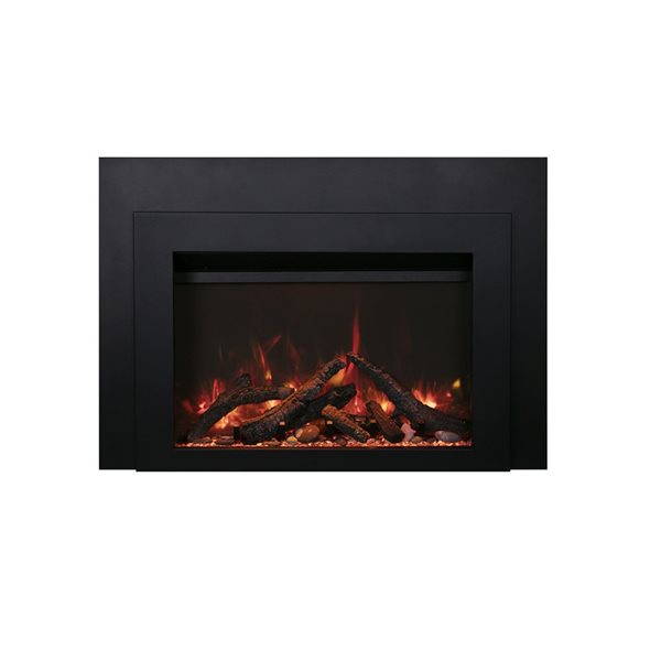 Amantii 5,000 BTU 1500 W 26-in Small Electric Fireplace Insert w/ Black ...