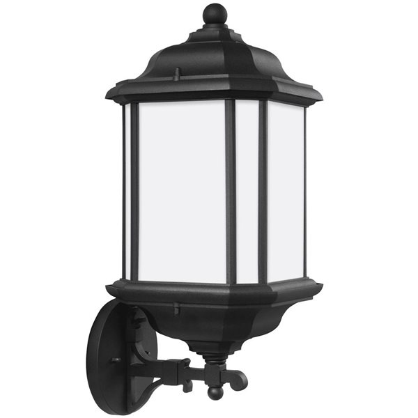 Generation Lighting Kent 19.25-in 1-Light Black Outdoor Wall Lantern ...