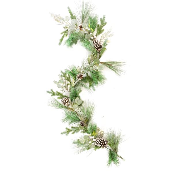 Starlight Collection 72-in Indoor Hangable Forest Green Pine And Blue ...