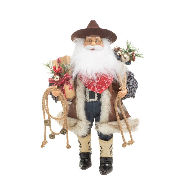 Starlight Collection Brown Wild West Santa Tabletop Decoration ST4551 ...