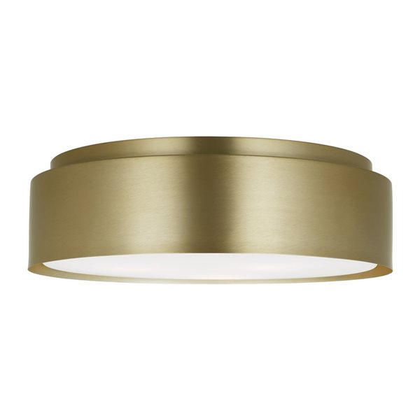 Generation Lighting Dartmore 18-in dia Satin Brass Metal Modern Drum ...