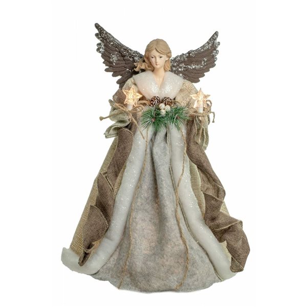 Starlight Collection 10-Light Illuminated Angel Christmas Tree Topper ...