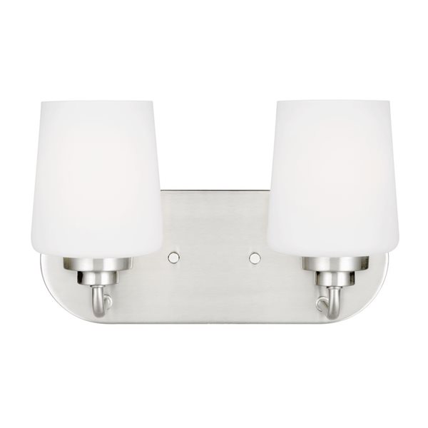 Generation Lighting Windom 12-in W Brushed Nickel Metal 2-Light ...