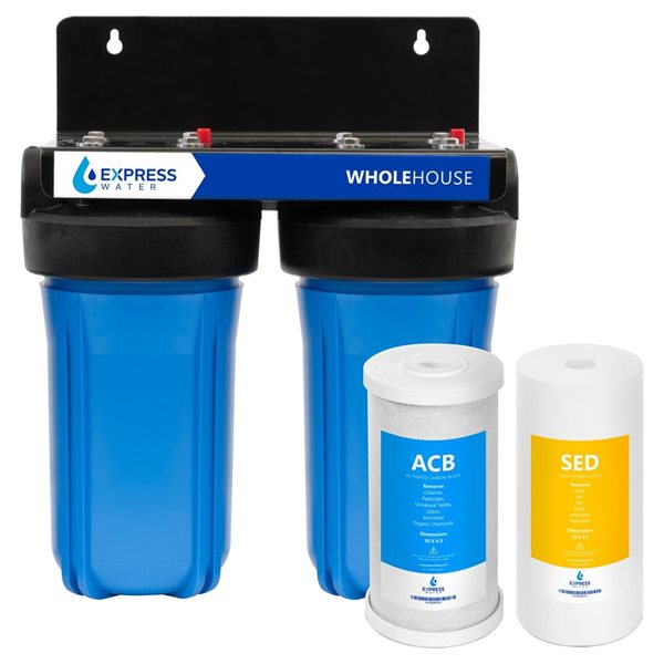 Express Water 2-Stage Whole House Easy Release Water Filter System w ...