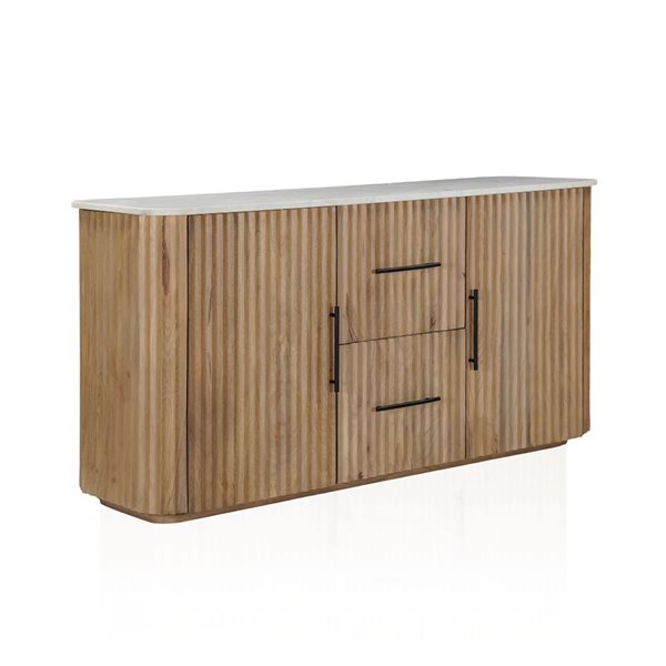 Gild Design House Ashton 63-in W Brown Mango Wood Modern Sideboard w ...