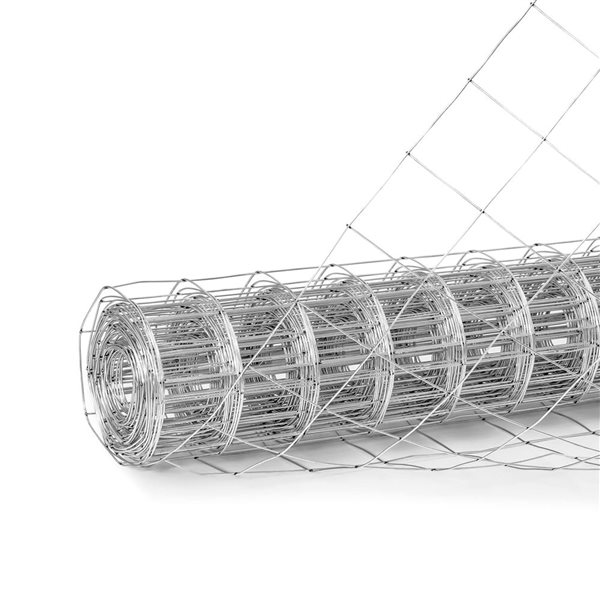 Fencer Wire 6-ft x 100-ft 12.5-Gauge Silver Galvanized Steel Welded ...