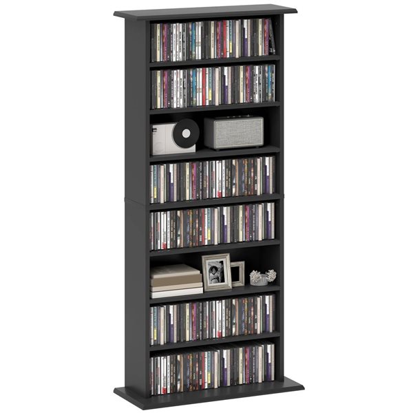 Meuble de rangement 8 niveaux pour DVD/CD HOMCOM 22,8 l. x 49,7 po h ...