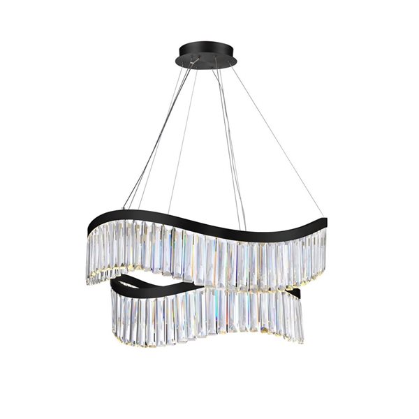 Artcraft Lighting Jules 31-in Integrated LED Chandelier - Black ...