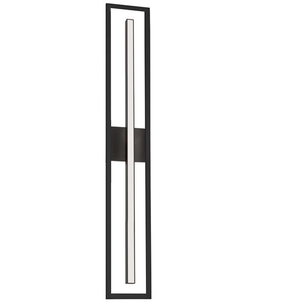 Dainolite Arandel LED 18 W Rectangle Wall Sconce in Matte Black Metal ...