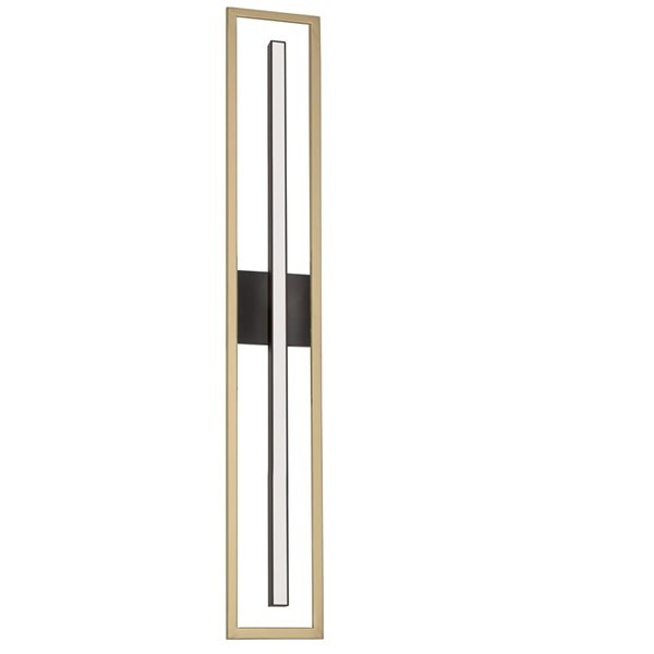 Dainolite Arandel LED 18 W Rectangle Wall Sconce in Aged Brass and ...
