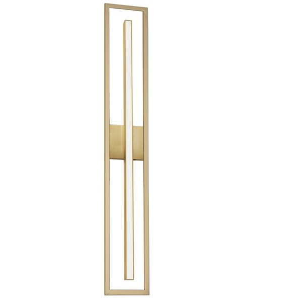 Dainolite Arandel LED 18 W Rectangle Wall Sconce in Aged Brass Metal ...