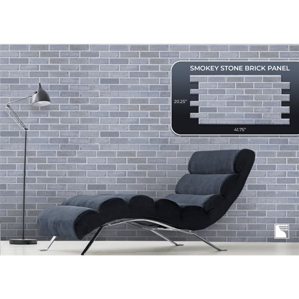 FOAMCORE Smokey Stone Brick Wall Panel - 20.25 x 41.75 x 3/4-in ...