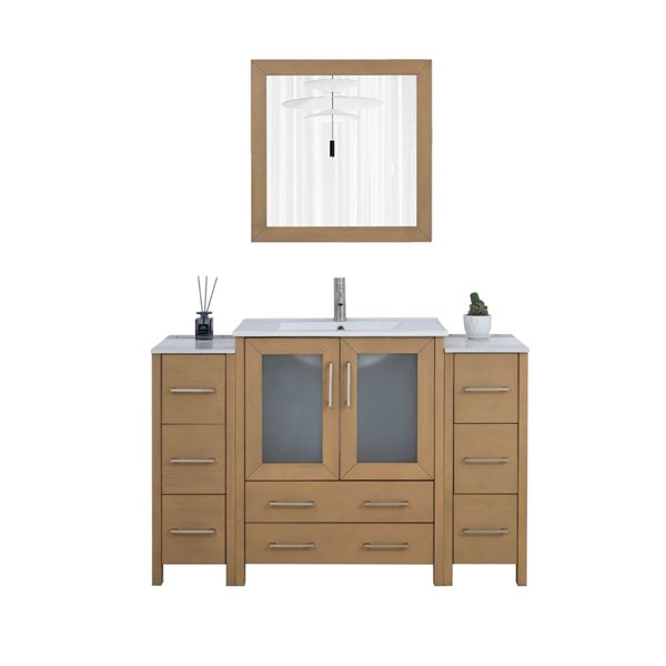 Meuble-lavabo simple 54 po l. x 18 po p. x 36 po h. Vanity Art avec ...
