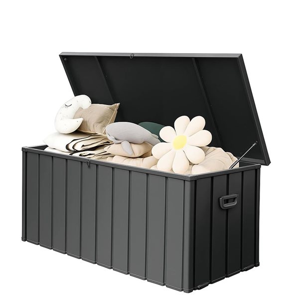 Mondawe Metal Outdoor Storage Box - 719-L - Black MO-LNCF0627G | RONA