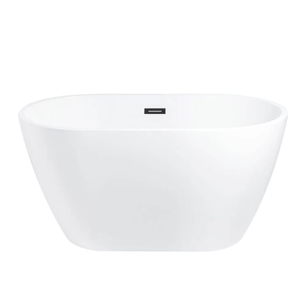 Baignoire en acrylique Woodbridge 48 x 26 po blanche pour bain profond ...