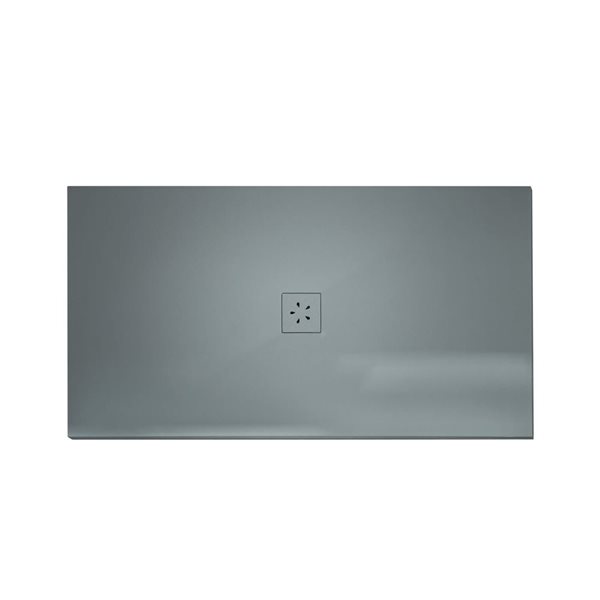 Woodbridge 60 x 32-in Grey Zero-Threshold Shower Base with Center Drain ...