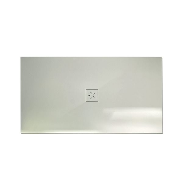 Woodbridge 60 x 36-in Beige Zero-Threshold Shower Base with Center ...