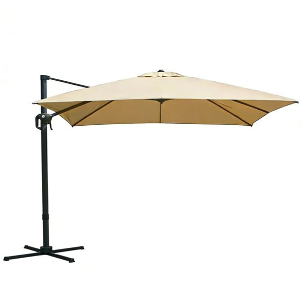 Mondawe 10-ft Square Patio Cantilever Umbrella - Tan MO-LPBD0129BE | RONA