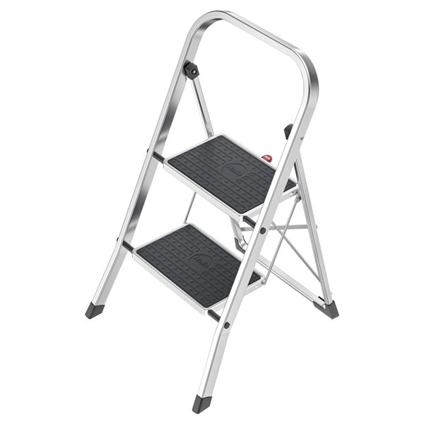 Hailo K70 StandardLine Aluminum 2-Step Ladder w/ 330 Lb Capacity ...