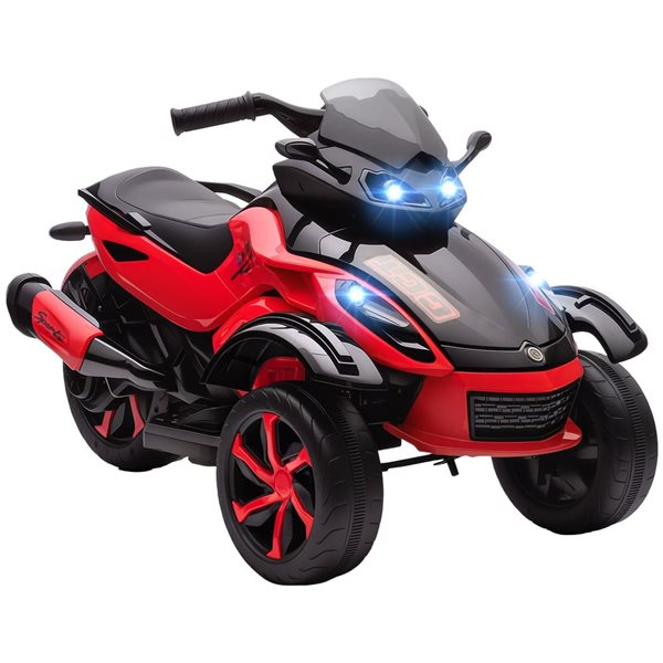 Qaba 12V Battery Powered Electric 3 Wheeler Kids ATV Motorcycle Toy for ...