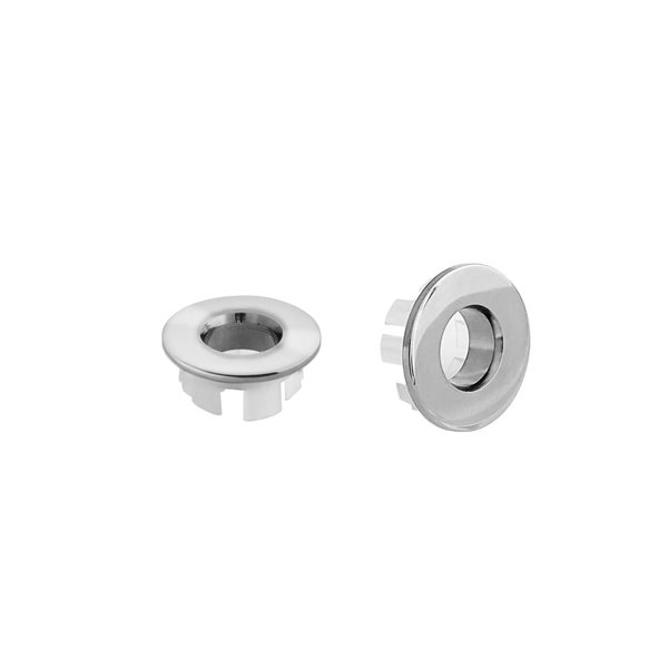 Stylish 0.86-in Sink Basin Trim Overflow Cover - Chrome H-03 | RONA