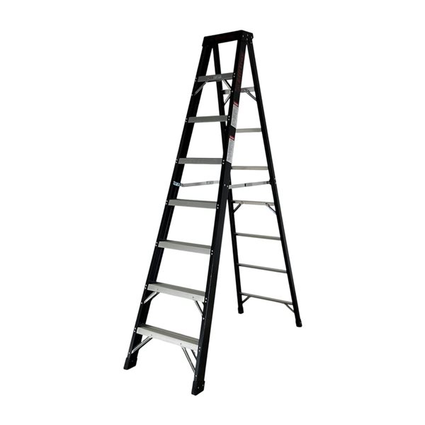 Effitray 8-ft Type 1A Stepladder w/ 7 Steps - Black LAD8 | RONA