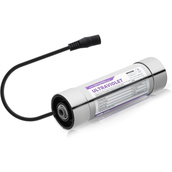 iSpring UV Series LED UV Water Filter Add-on Kit Mercury-Free Stainless ...