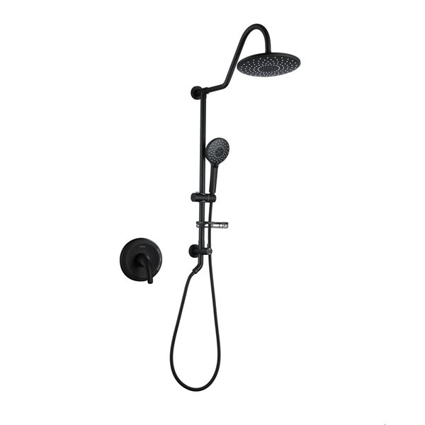 Clihome Surface Mounted Shower Set w/ Rough-in Valve - Matte Black | RONA