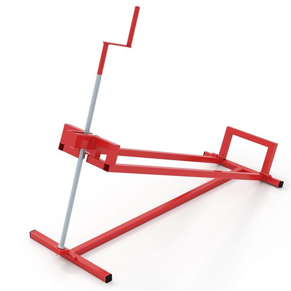 Costway Adjustable Lawn Mower Lift Jack – Manual Handle, Powder‑Coated ...