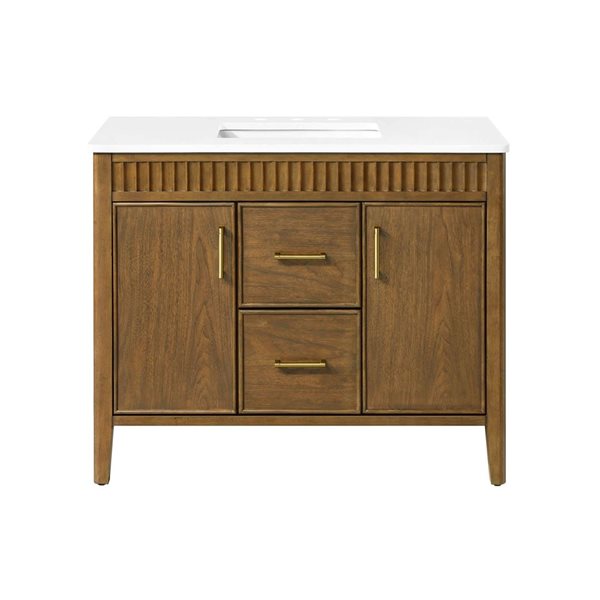 OVE Decors Juliette Freestanding Bathroom Vanity w/ White Quartz Top 42 ...